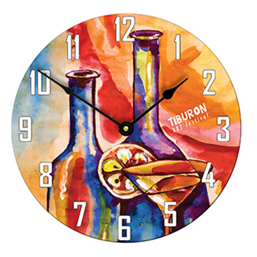 12" Sublimation Glass Clock | Custom Wall Décor